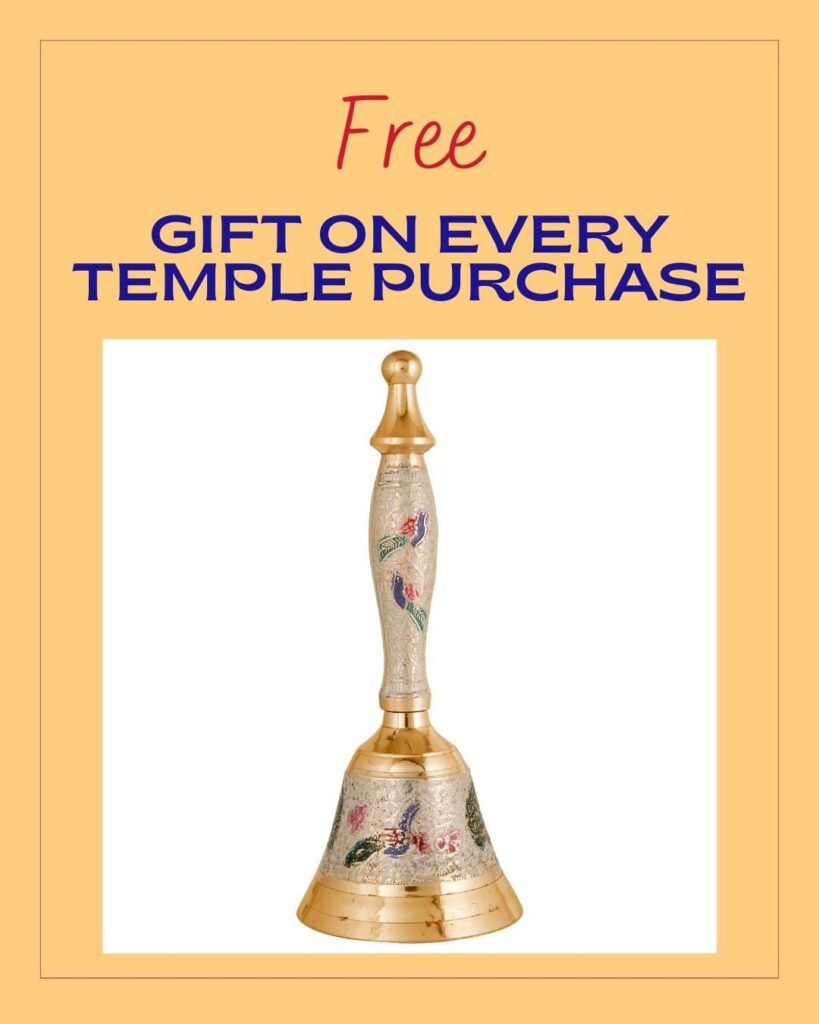 Shriji Temples Wooden Temple with LED Light for Home Office Wall ...